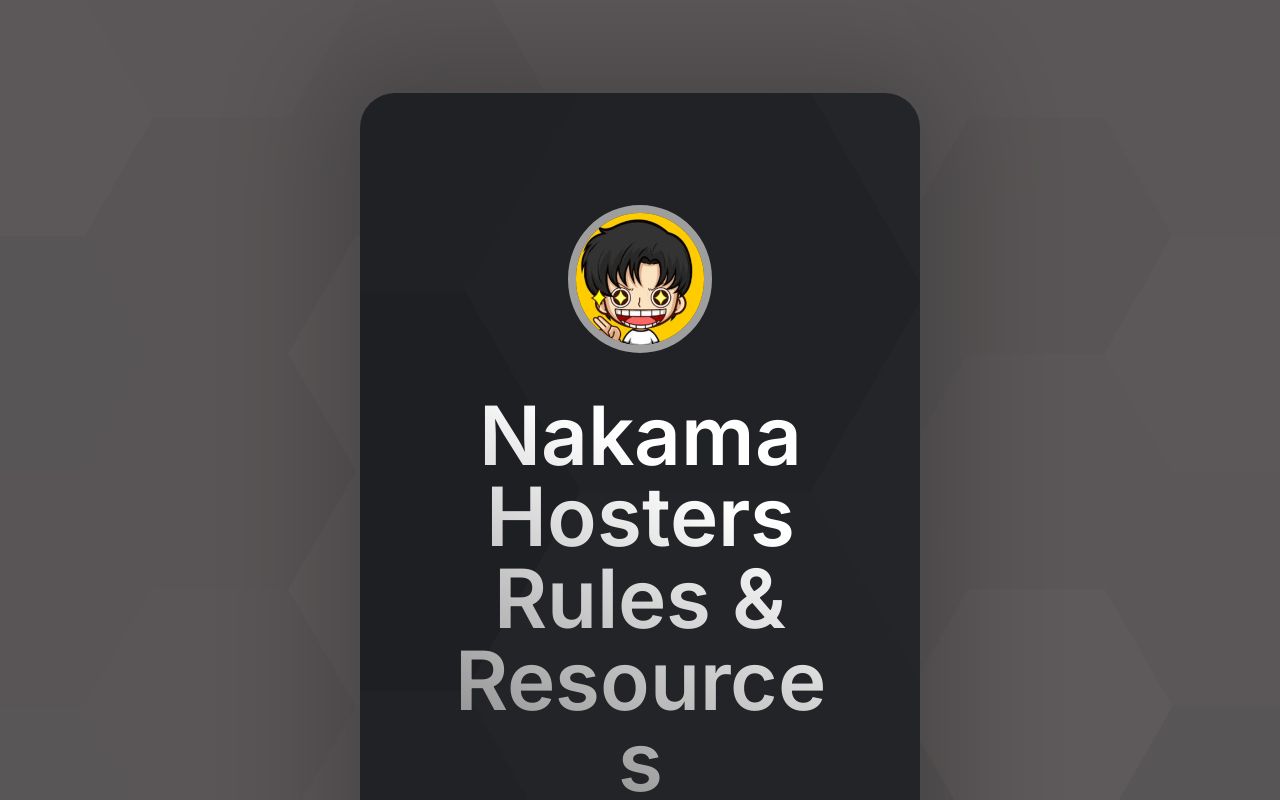 Hosting Resources & Rules